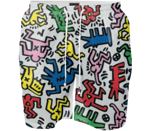 Shop keith haring swim shorts Swim Short by madhatter130 | Print All ...